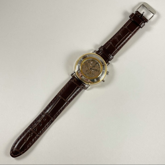 Stauer | Accessories | Mens Two Tone X Ray Watch With Leather Band ...